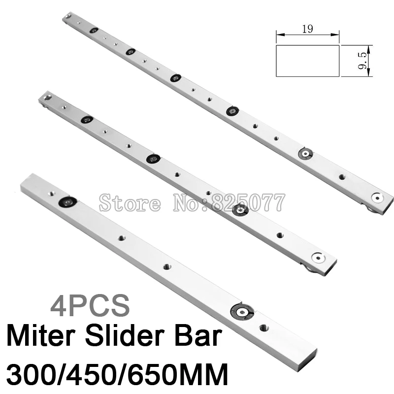 4PCS-Aluminium-Miter-Slider-Bar-Length-300mm-12-450mm-18-650mm-25-5 ...