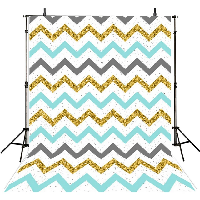 Grey And Blue Chevron Background