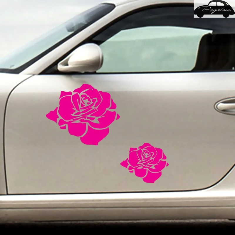 Flower Sticker Car Rose Decal Posters Vinyl Wall Decals Decor Mural ...