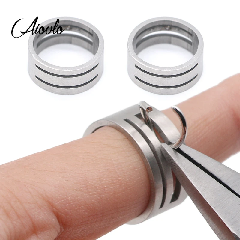 Aiovlo Stainless Steel Jump Ring Opening Closing Finger Jewelry Tools ...