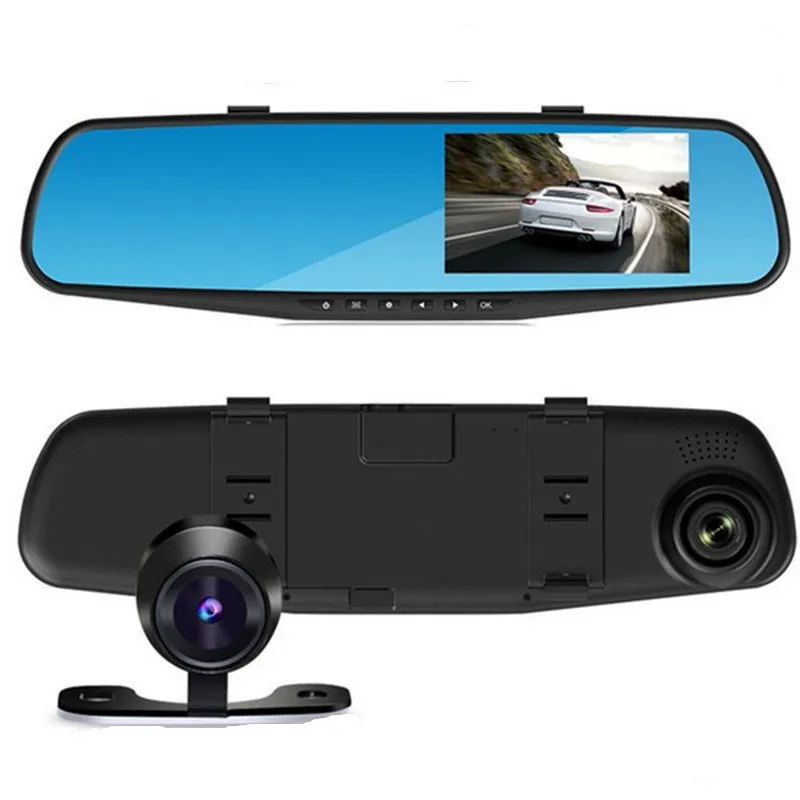 Dashcam Dual Camera Car Dvr rear view Camera Rearview Mirror Dash Cam ...