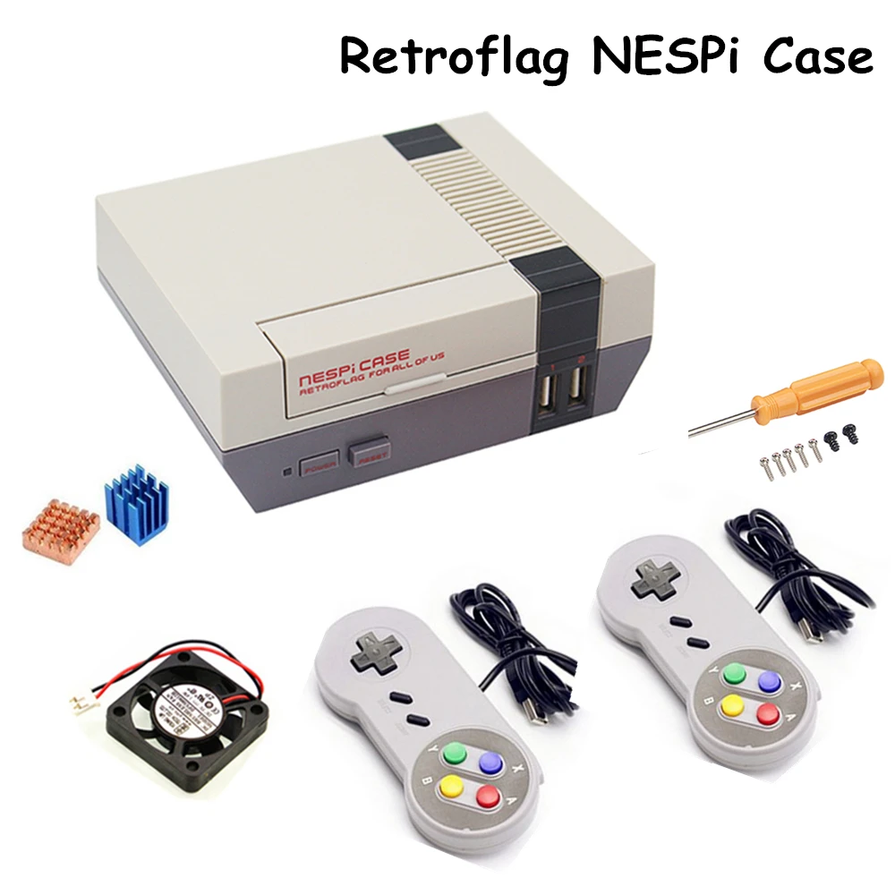 Raspberry Pi 3 NESPi Case Retroflag Box for Raspberry Pi 3 2 B+ RPI 3 ...