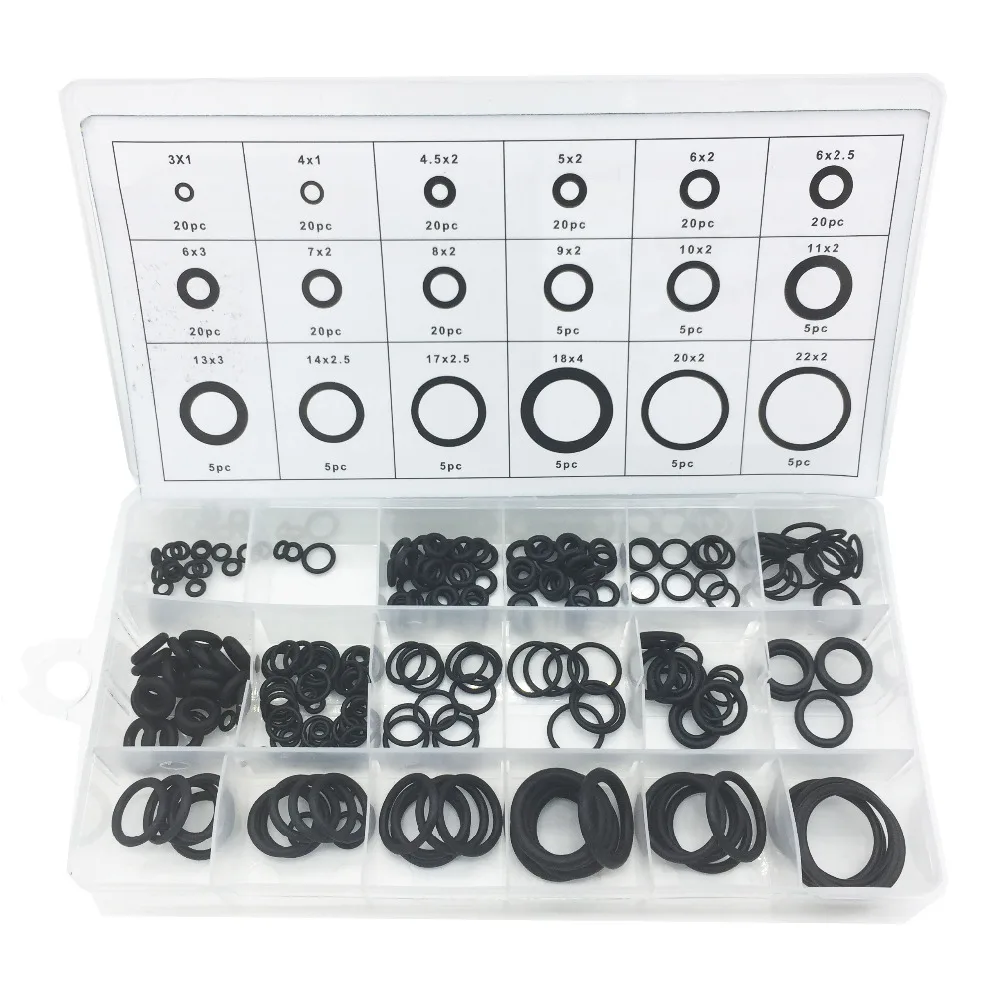Free Shipping! High Temperature / Set 225pcs O-ring Kit Black "o"-ring ...