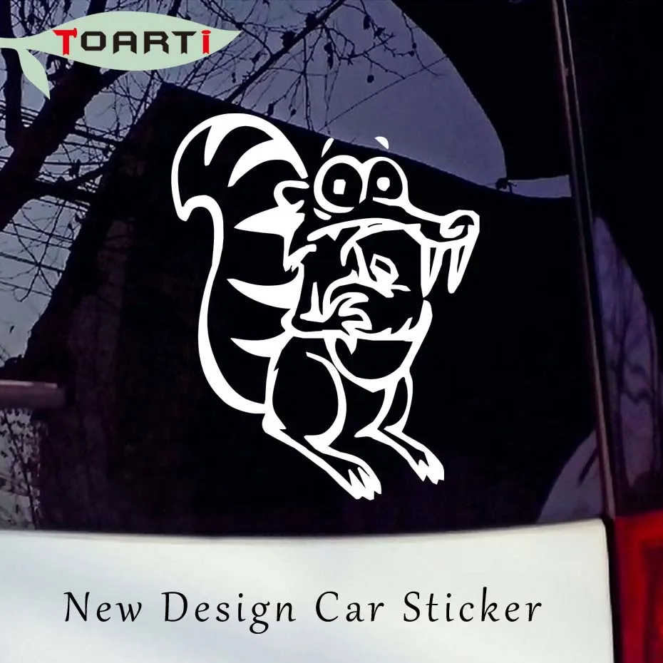 11*14CM Cute Squirrel Car Stickers Vinyl Adhesive Window Decals ...