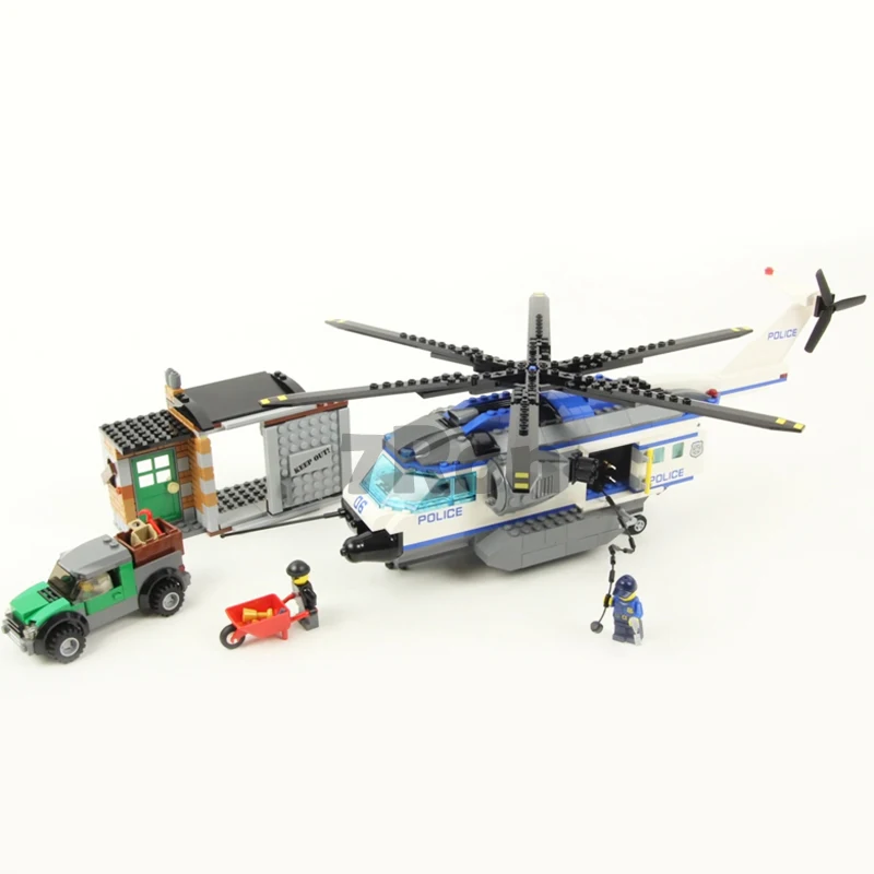 BELA 10423 City Police Helicopter Surveillanc Building Blocks Classic ...