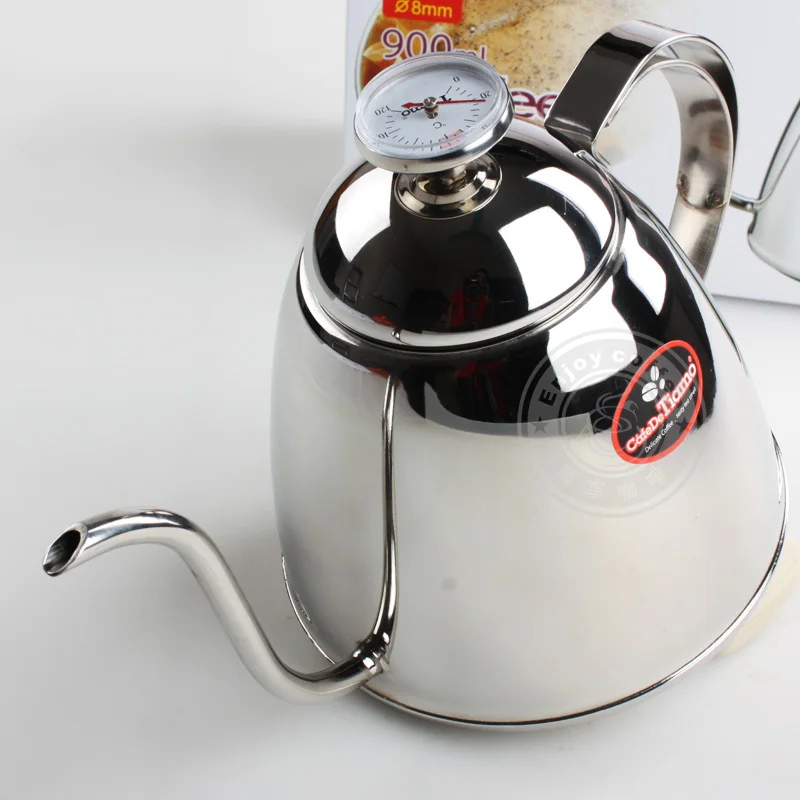 Купить 900 мл Cafe кофеварки чайник с термометр в интернет-магазине с ...