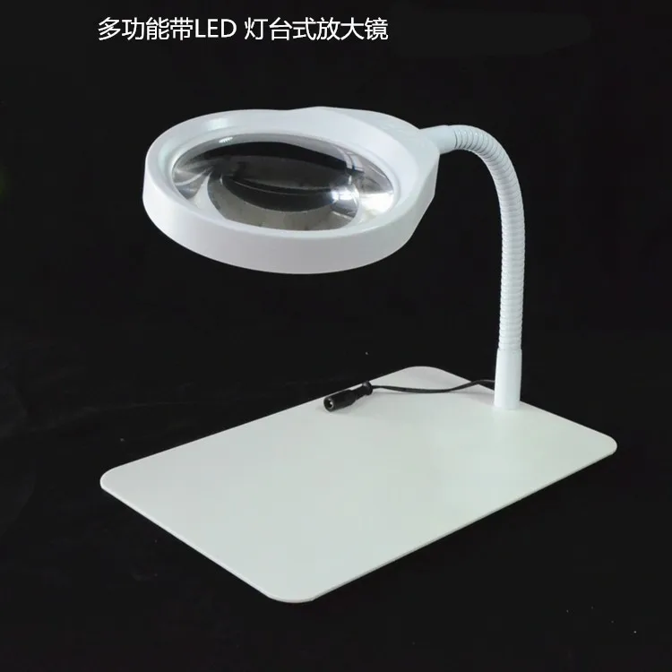 10X White Multi Functional Magnifying Glass And Desk Top Magnifier With 10x-white-multi-functional-magnifying-glass-and-desk-top-magnifier-with
