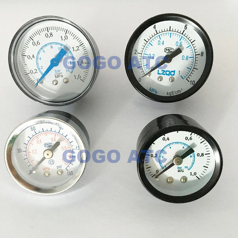 Smc Airtac Type Pneumatic Mini Air Pressure Gauge Iron Plastic Port 1/8" 1/4" Air Regulator ...