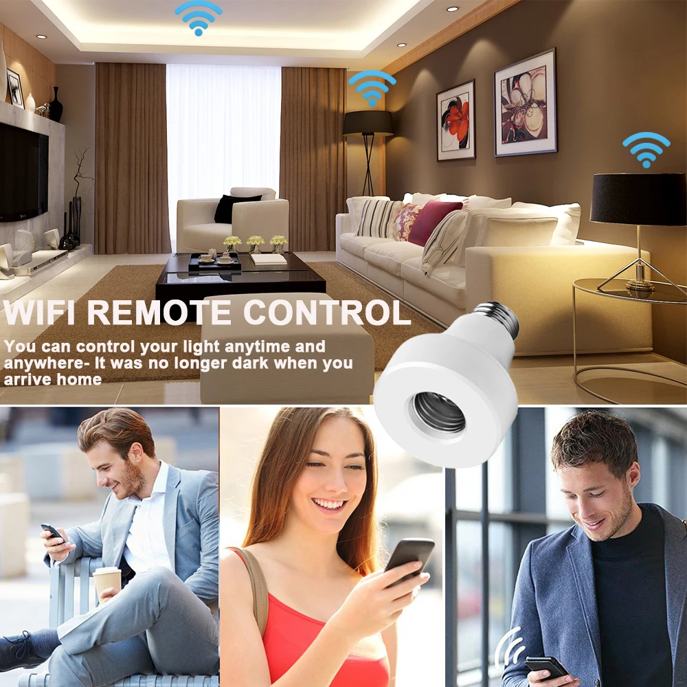 Универсальный Wi-Fi держатель лампы приложение дистанционное управление беспроводной смарт ...