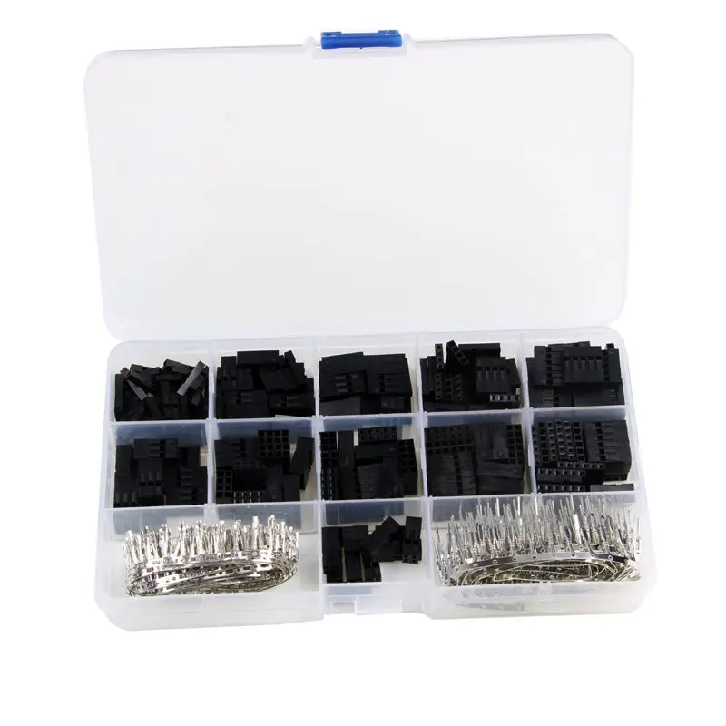2.54mm Female Dupont Jumper Wire Connector Crimp - 620pcs 18-26awg Wire ...