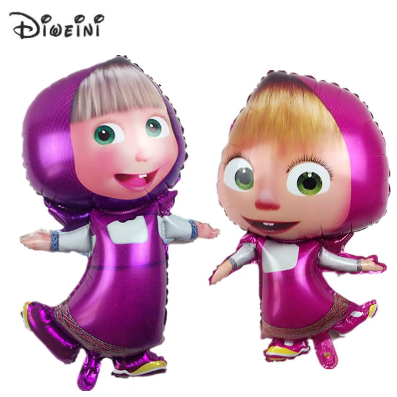 10PC-x-36-Foil-Balloon-Masha-and-the-Bear-Balloon-Birthday-Party ...
