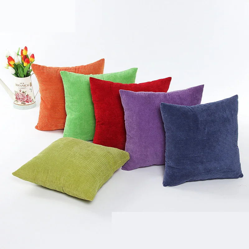 Office Brief Style Pillow Cover 45*45cm Solid Color Pillow Case Home ...