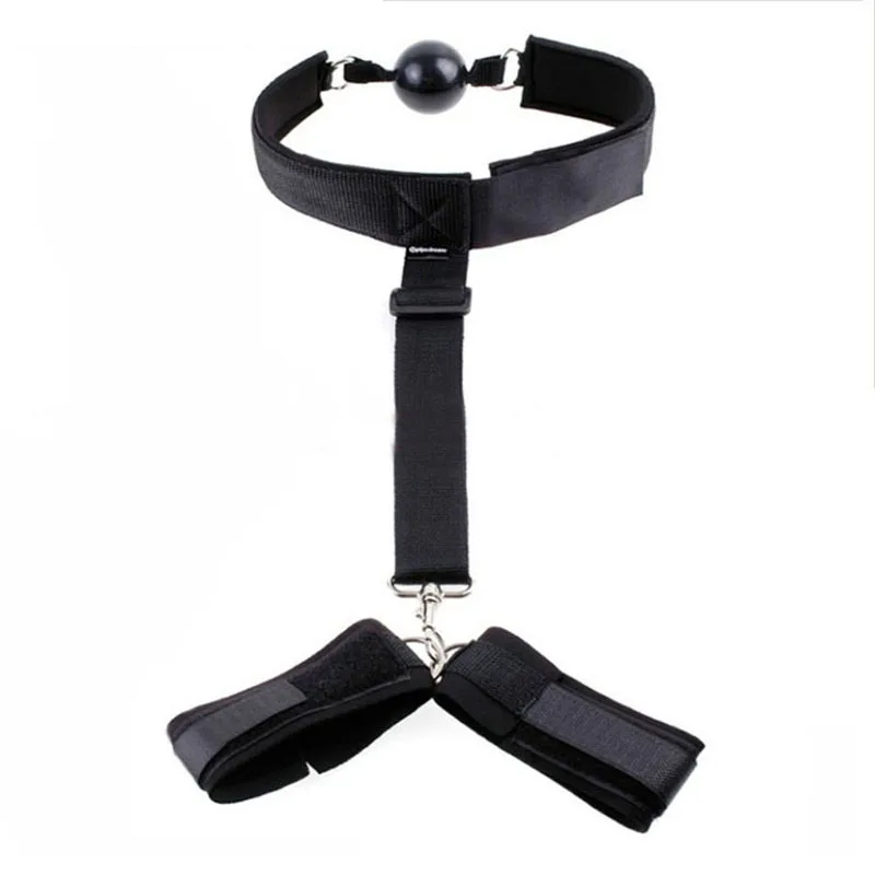 Silicon Ball Fetish Mouth Gag Harness Bondage Nyloc Handcuffs Restraint Adult Sex Toys For Women