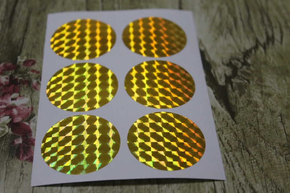 3.8cm Gold Hologram round stickers, envelope seals|sticker round ...
