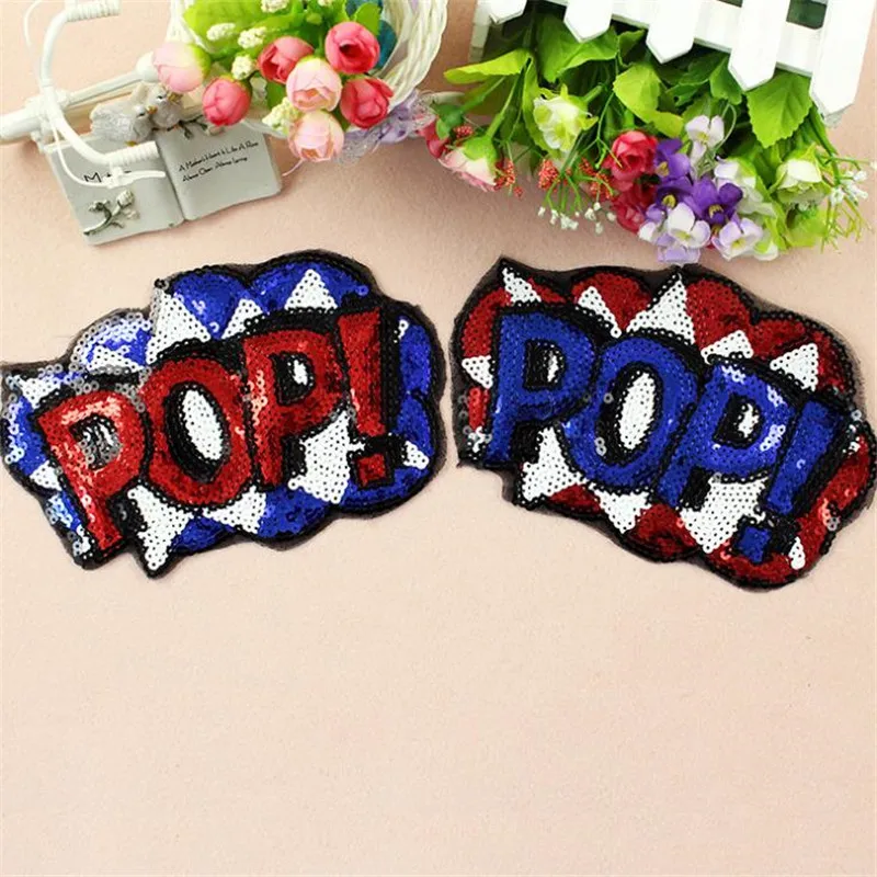 Mujeres/hombres/niños ropa lentejuelas letra bordado parche 20 m POP ...