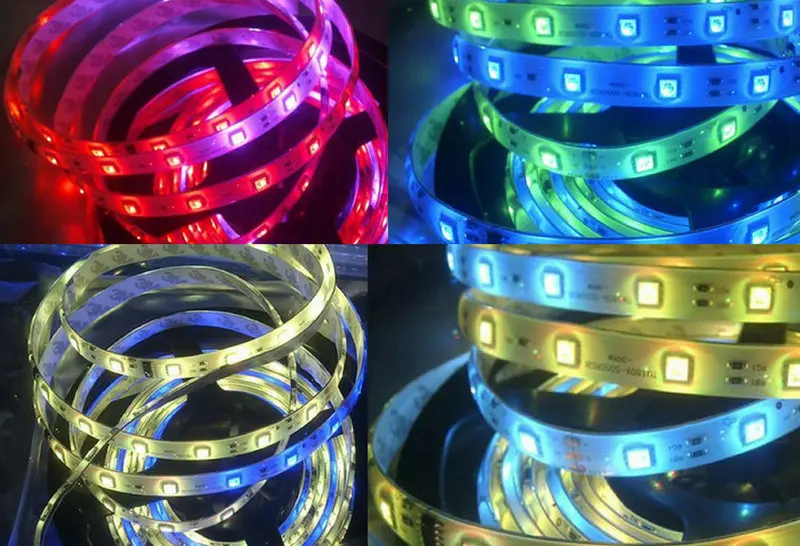 5M 12V TM1812 Digital flexible 1812IC 5050SMD RGB LED tira de Luz Color ...