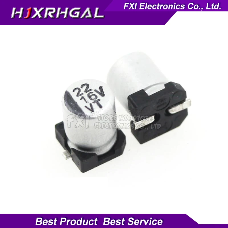 10PCS Electrolytic capacitor 16V22UF 5*5mm SMD aluminum electrolytic ...