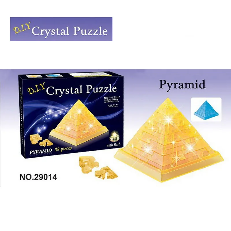 3D Puzzle Crystal Great Pyramid DIY Puzzles Creative Toy Building Model ...