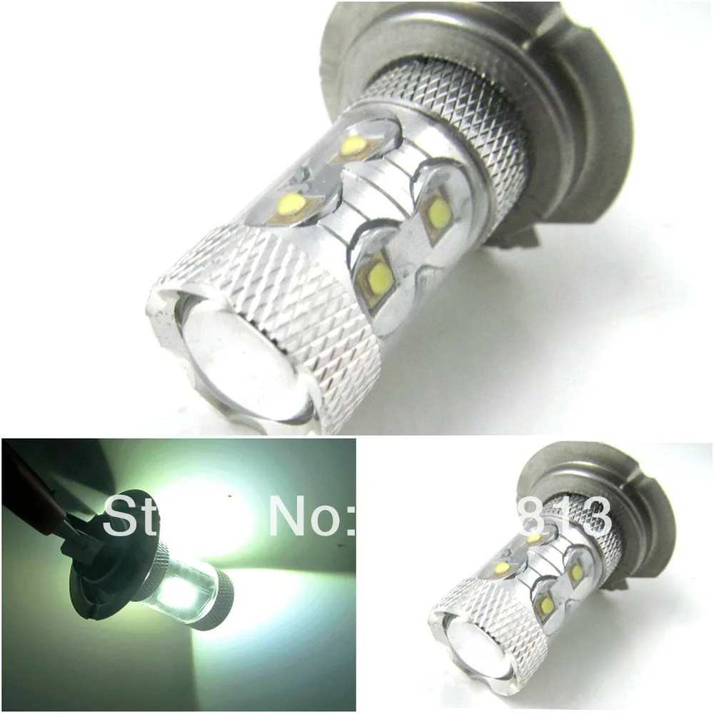 Free Shipping 2pcs H7 Led Autolampe Auto Gluhlampe Gluhbirne befullt ...