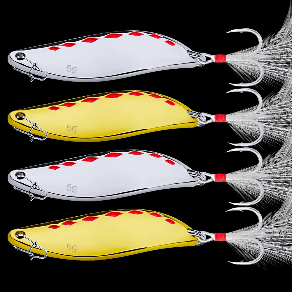 50pcs/lot Spoon Lure 5g 7g 10g 15g 20g 28g Metal Fishing Bait Silver ...