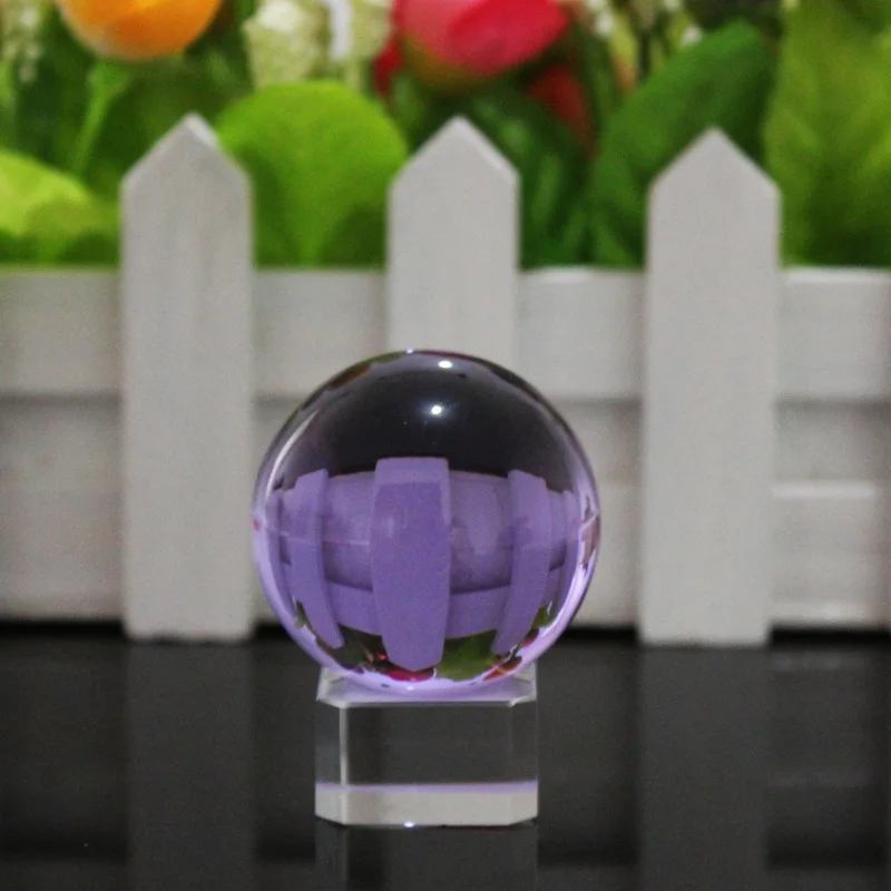 Asian Natural Crystal Sphere Craft Feng shui Glass Magic Healing Balls ...
