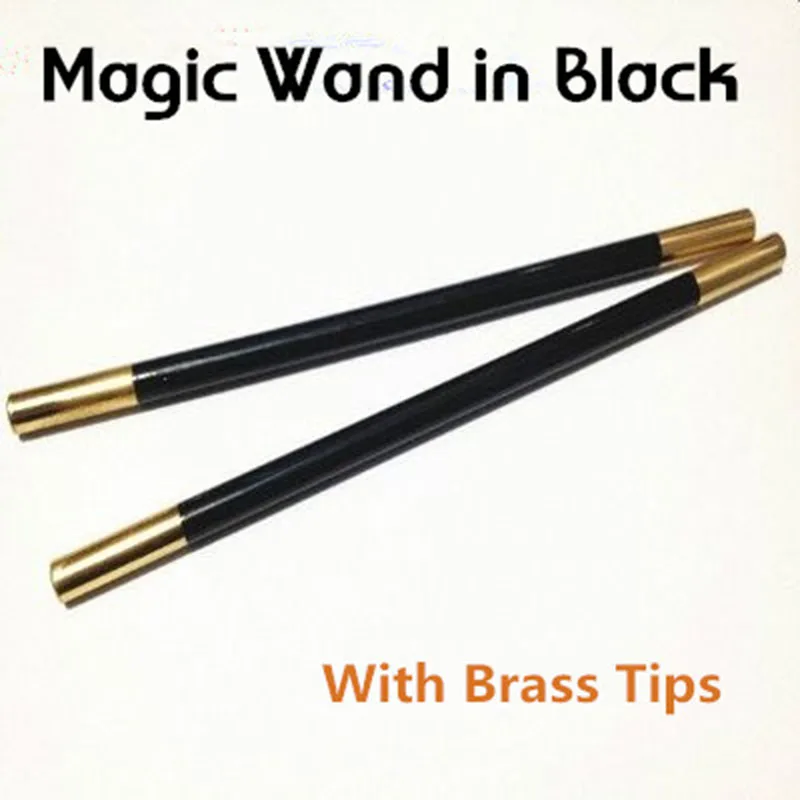 Magic Wand In Black (with Brass Tips) Magic Tricks Accessory Magician ...
