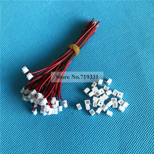 Micro JST 1,25mm 1,25 JST 2P conector macho de 2 pines con cable + enchufe hembra 20 juegos ...
