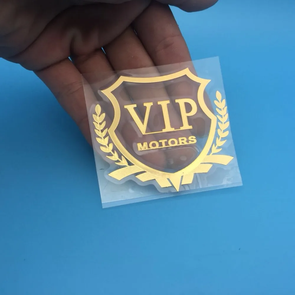 3D VIP MOTORS logo metal car logo badge decals door and window body car ...
