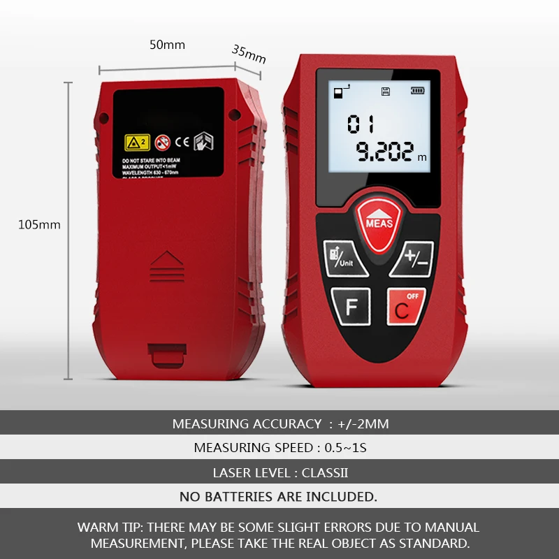 PRACMANU laser distance meter 70M rangefinder trena laser tape range ...