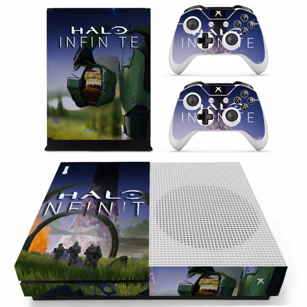 Halo Infinite Skin Sticker Xbox One Slim Console 2 Controllers Vinyl ...
