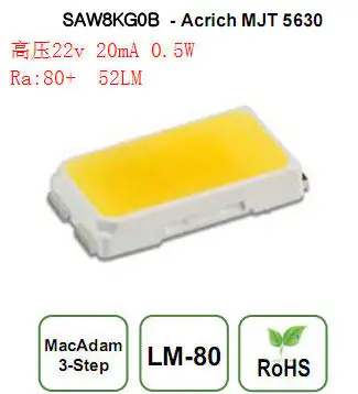 200 pçs/lote alta tensão 22v mjt série seul coreia 5630/5730 smd ...