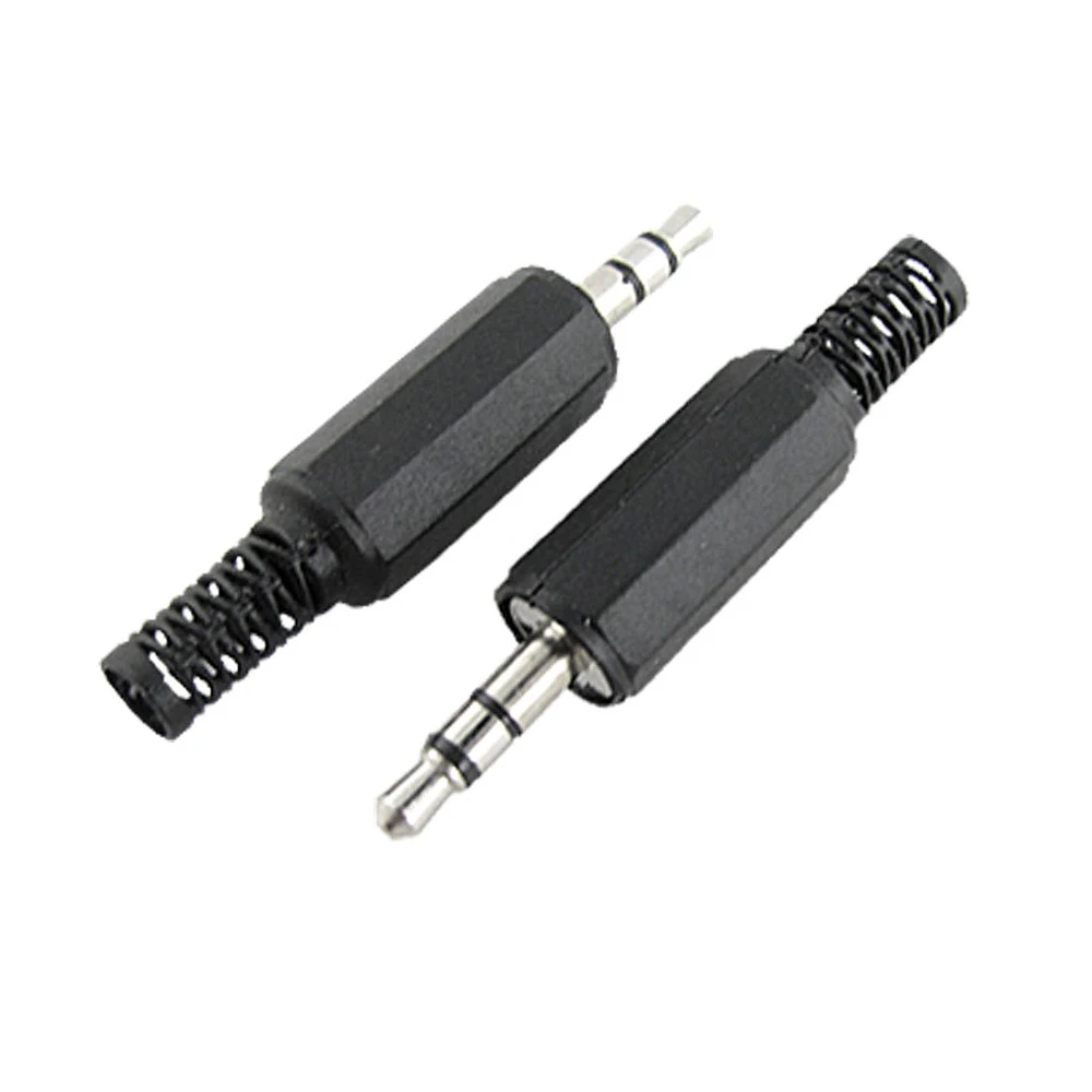 Promotion ! 2 x 3.5mm Stereo Male Plug Jack Audio Adapter Connector ...