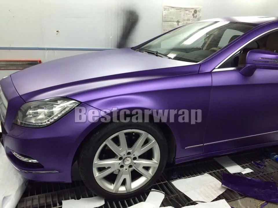 Protwraps Pearl Purple Metallic Matt Car Wrap Film With Air Bubble Free ...