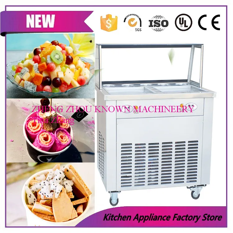 Free sea ship to your home CE square pan ice machine thai rolled fried ...