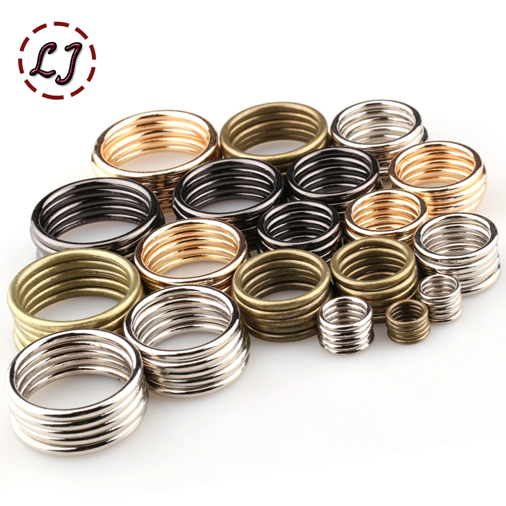 20pcs/lot 20mm/25mm/30mm black bronze gold silver circle O ring ...