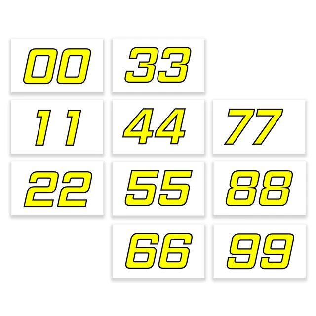 Racing Numbers Motorcycle