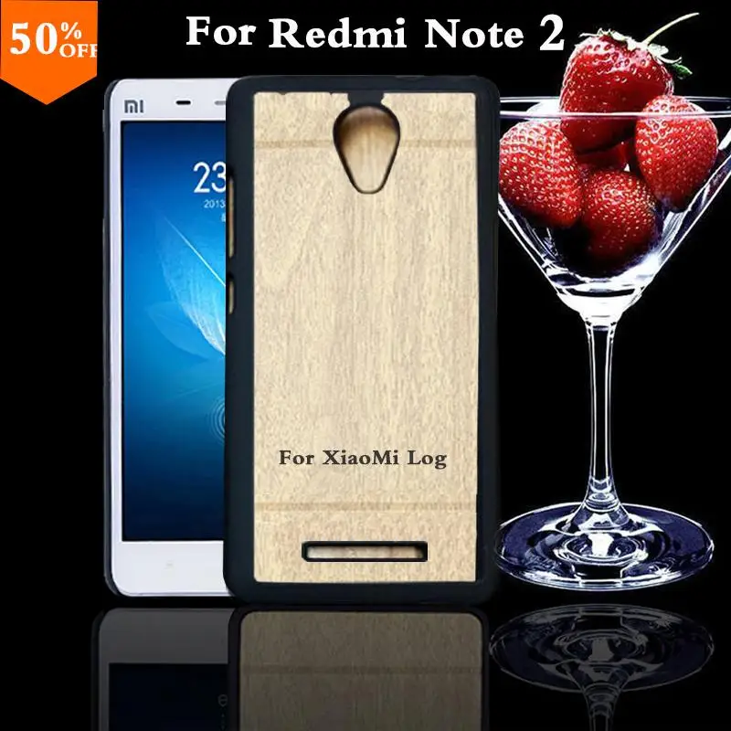 2016 wood grain wooden case for xiaomi redmi note2 note 2 wood skin hard case original with hard ...