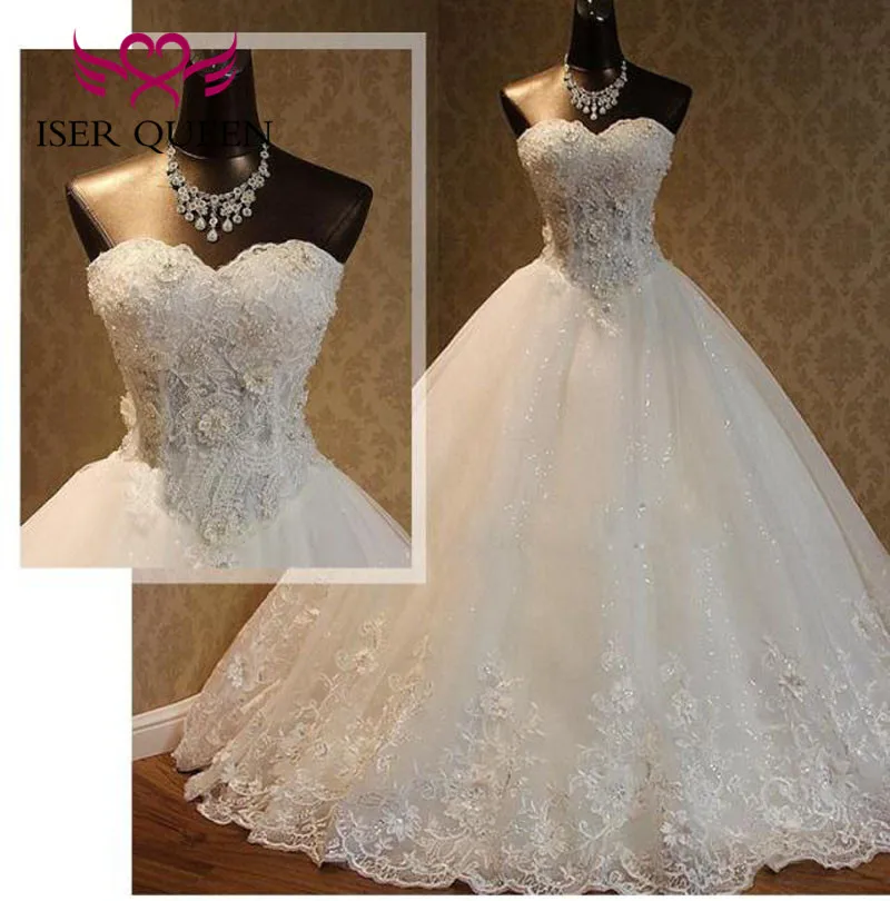 Sweetheart Off Shoulder African Wedding Dresses Pure White Pearls Bead ...