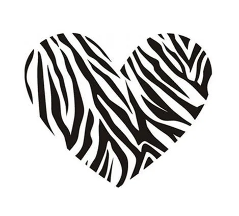 Zebra Print Heart Drawing
