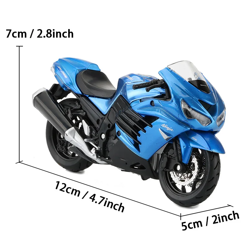 Maisto 1:18 Scale Racing Motorcycle Toy Alloy Ninja ZX-14R Model ...