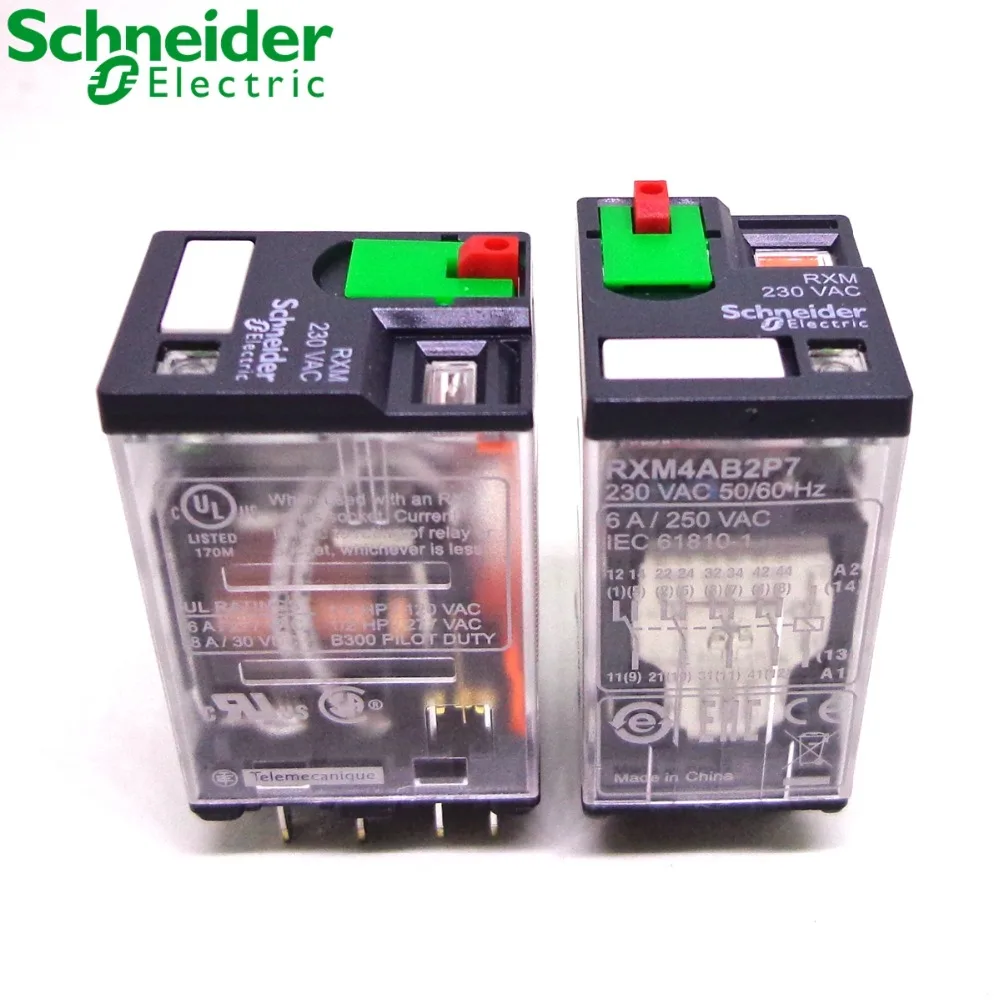 Реле Schneider RXM4AB2BD RXM4AB2P7 RXM4AB2JD RXZE1M4C 4CO 6A, реле ...