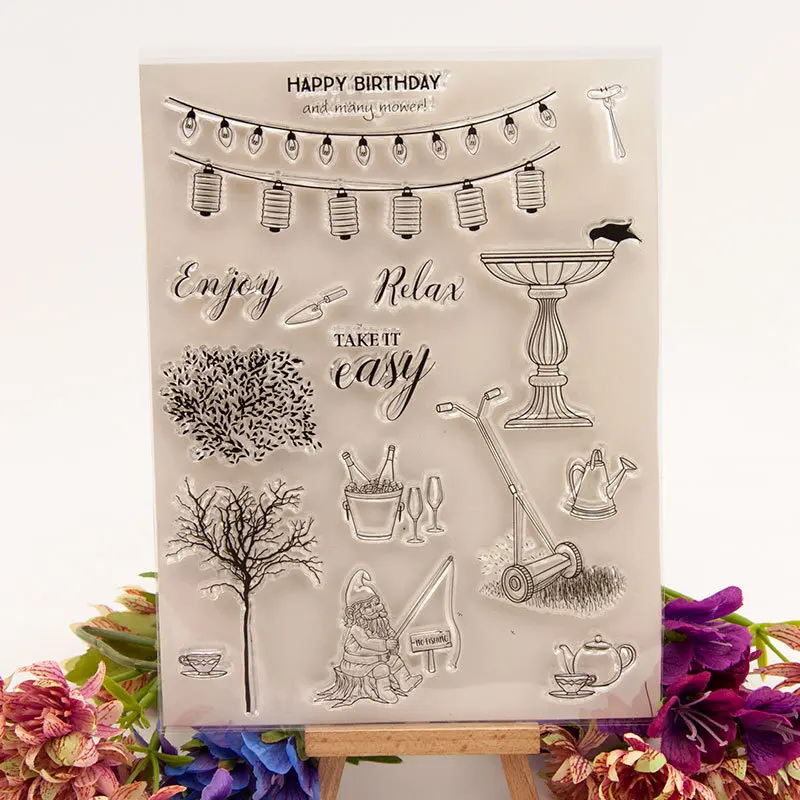 KLJUYP Fishing Clear Stamps Scrapbook Paper Craft Clear stamp ...