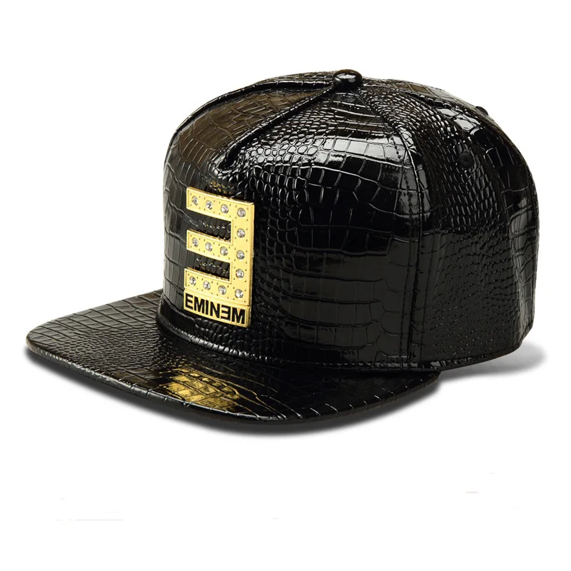 2018 Nouveau EMINEM Cap Faux En Cuir Casquettes de Baseball Hommes ...