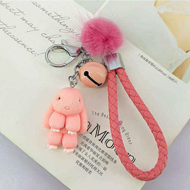 Rabbit Fluffy Fur Ball Key Chain