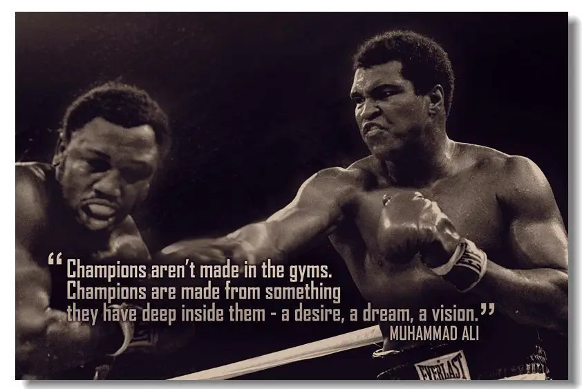 Qunexc Muhammad Ali Motivational and Inspirational HI RES Banner Silk ...