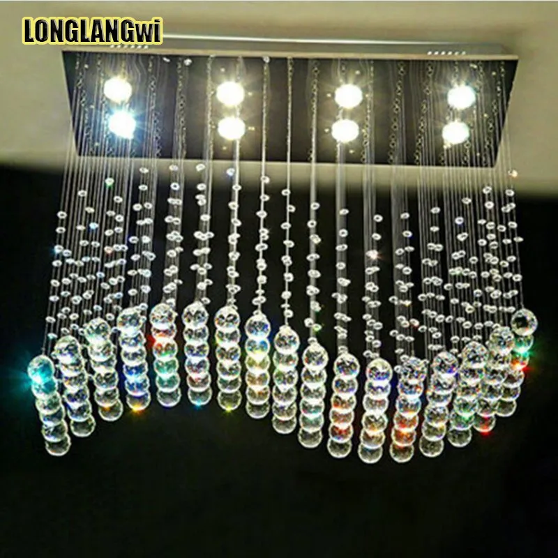 Modern-Rectangular-LED-K9-Crystal-Chandeliers-Wave-Crystal-Light-Bar ...