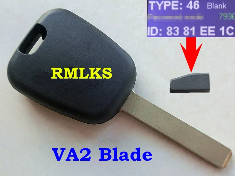 RMLKS Chip Car Key ID46 PCF7936AA AS Chip Transponder Key Uncut VA2 ...