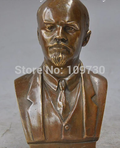 bir 003415 6"China Folk Old Brass Copper Bronze Made Colossus Leader ...