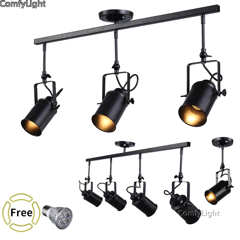 Black Iron Track Lighting