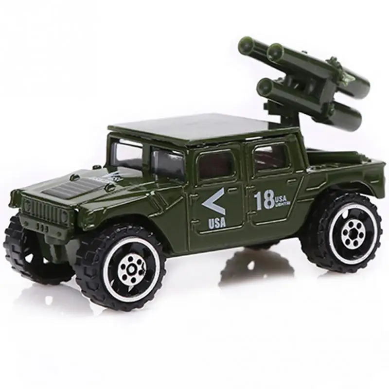 6PCS Set Multicolor Army Fleet Alloy Toy Cars Metal Military Vehicles ...